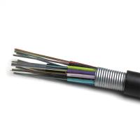 China Armored underground Single Mode 96 core fiber optic cable GYTA for sale