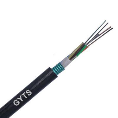 China 24 Core Single Mode Fiber Optic Cable GYTS 9.5mm Outdoor Duct Cable for sale
