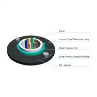 China GYXTW G652D 6 Core Single Mode Armoured Fiber Optic Cable for sale