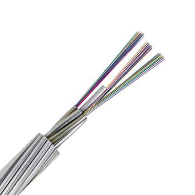 China Single Mode G652D 48 Core Aerial Wire OPGW Fiber Cable for sale