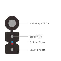 China Self Supporting Steel Wire 2F G657A Outdoor FTTH Drop Cable for sale