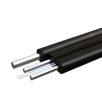 China G657A LSZH Jacket 4 Core Outdoor FTTH Drop Cable With Messenger for sale