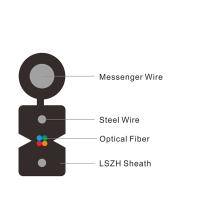 China G657A LSZH Jacket 4 Core Outdoor FTTH Drop Cable With Messenger for sale