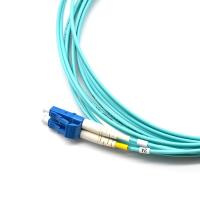 China OM3 LC-LC Multimode Duplex 2M 3M 5M Fiber Optic Patch Cord for sale