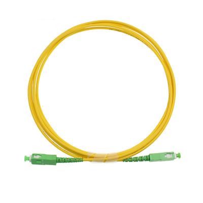 China SC/APC Simplex Single Mode Fiber Patch Cord 3M Low Insertion Loss for sale