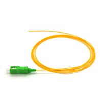 China SM G657A1 900um Tight Buffer LSZH 1M SC APC Fiber Optic Pigtail for sale