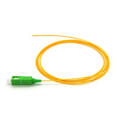 China SM G657A1 900um Tight Buffer LSZH 1M SC APC Fiber Optic Pigtail for sale