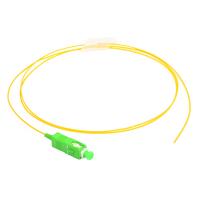 China SM G657A1 900um Tight Buffer LSZH 1M SC APC Fiber Optic Pigtail for sale