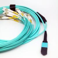 China MPO-LC Duplex 3.0mm OM3 Breakout Cable MTP MPO Patch Cord for sale