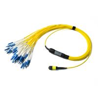 China 24 Core MPO-LC Duplex 3.0mm SM Fiber Breakout Cable for sale