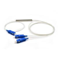 China SC UPC Connector Steel Tube FTTH 1x2 Fiber Optic PLC Splitter Low Insertion Loss for sale