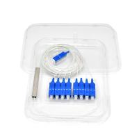 China 1x8 SC UPC PLC Fiber Optic Splitter Steel Tube Cable 0.9mm for Distribution Box for sale