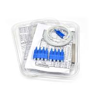 China 1x8 SC UPC PLC Fiber Optic Splitter Steel Tube Cable 0.9mm for Distribution Box for sale