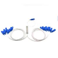 China 1x16 SC/UPC Mini Steel PLC Fiber Optic Splitter 50/50 Ratio 1310nm for sale