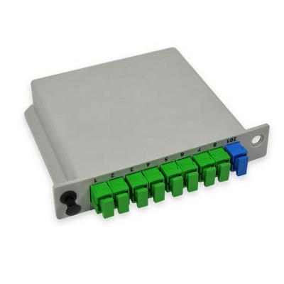 China 1x8 PLC Splitter SC APC Connectors Fiber Optic Cassette for sale