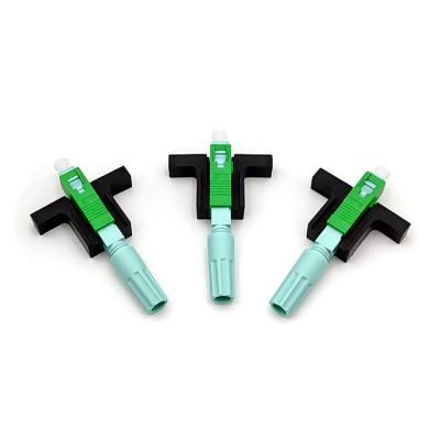 China 50mm FTTH Sc Apc SM Fiber Optic Fast Connector for sale