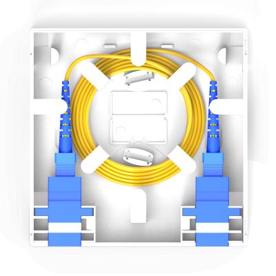 China FTTH 86 Box Fiber Access Terminal Wall Socket 2 Core SC APC for FTTO FTTD for sale