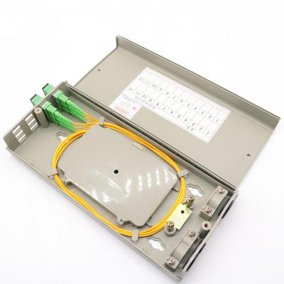 China 12 Port Fiber Optic Patch Panel Rack Mount Fiber Optic Terminal Box for sale