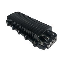 China 144 Core Underground Inline Fiber Optic Splice Closure IP68 PC Black 425mm for sale