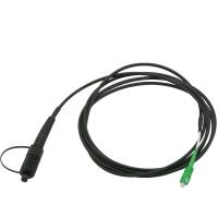 China Mini SC APC Outdoor Fiber Patch Cord 5.0mm Round Cable Waterproof Connector 0.3dB Loss for sale