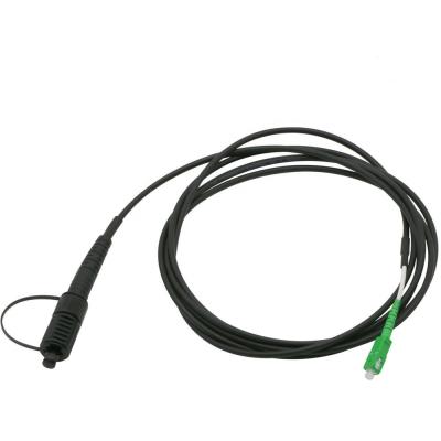 China Mini SC APC Outdoor Fiber Patch Cord 5.0mm Round Cable Waterproof Connector 0.3dB Loss for sale