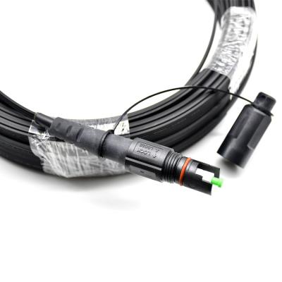 China SC APC OptiTap H Connector FTTH Drop Cable Assembly G657A1 Outdoor 2.0x5.0mm for sale