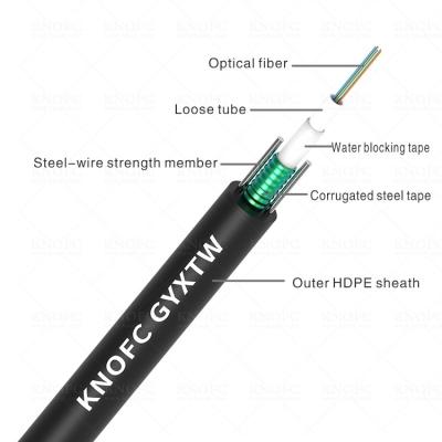 China 12core GYXTW Single Mode Armored Cable G652D For Aerial for sale