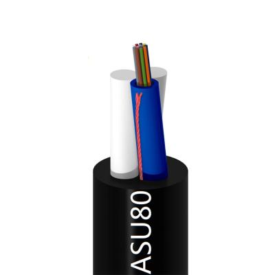 China Aerial Optic Cable ASU80 12FO G652D LSZH ANATEL Certified 8mm 70kg/km for sale