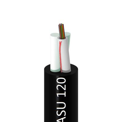 China Single Mode 12 Fiber ASU80 Fiber Optic Cable 80m Span Outdoor Aerial Duct for sale