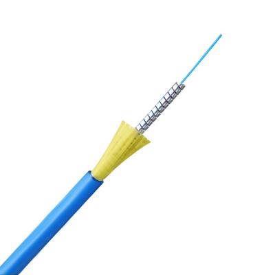 China Tight Buffer G652D Indoor Armored Fiber Cable LSZH Single Mode for sale