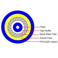 China Tight Buffer G652D Indoor Armored Fiber Cable LSZH Single Mode for sale