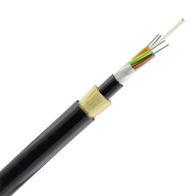 China HDPE 24 Core ADSS Fiber Optic Cable Outdoor Self Support Aerial 10mm Diameter 1000m Span for sale