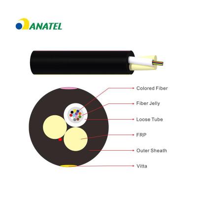 China LSZH Outdoor Aerial Fiber Cable 8 Core HDPE G652D for Aerial Duct Installation for sale