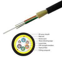 China ADSS 24 Fiber Single Mode G652D Optical Cable 120m Span All Dielectric Self Supporting for sale