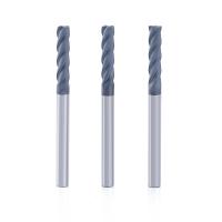 China Diamond Coated Carbide Flat Face End Mill for Graphite Machining for sale