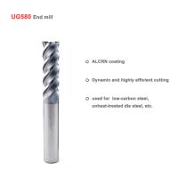 China Carbide U-Channel End Mill 4 Flute AlCrN Coated for Mild Steel for sale