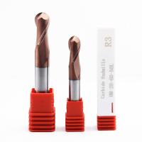 China 6mm Carbide Ball Nose End Mill 2 Flutes for Metal Processing for sale