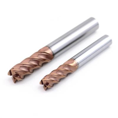 China Tungsten Carbide Milling Insert 4 Flute for HRC60 Steel AlTiN Coating for sale