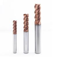 China Tungsten Carbide Milling Insert 4 Flute for HRC60 Steel AlTiN Coating for sale
