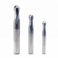 China 2 Flute Carbide Ball End Mill ALCRN Coating for 45HRC Steel for sale