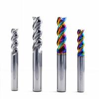 China 3 Flute DLC Coated Carbide End Mill for Aluminum CNC Cutting for sale