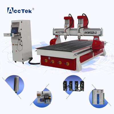 China hot sale 1325 cnc router wood carving machine for sale with double spindle cnc router for sale