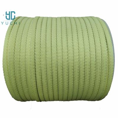 China Kevlar Aramid Fiber Woven Rope 10x4mm 12x4mm for Glass Tempering Furnace High Temperature 560°C for sale