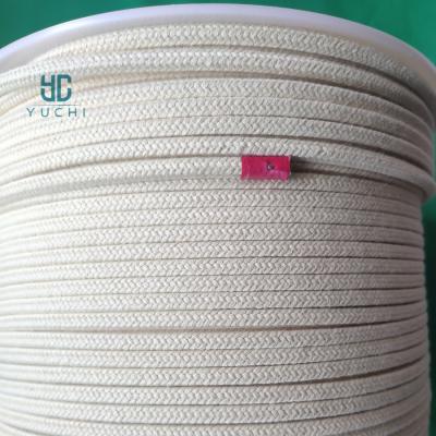 China 5.5x5.5mm Braided Kevlar Aramid Rope for Glass Tempering Furnace 260°C for sale
