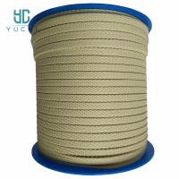 China Aramid Fiber Kevlar Braided Rope 8mm x 3mm High Temperature Wear Resistant Cut Resistant Glass Tempering Furnace Roller Rope for sale