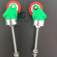 China Industrial Caster Wheels φ38×M8×100 for Glass Machinery - 14mm Width, 30mm Screw Length, Customizable for sale