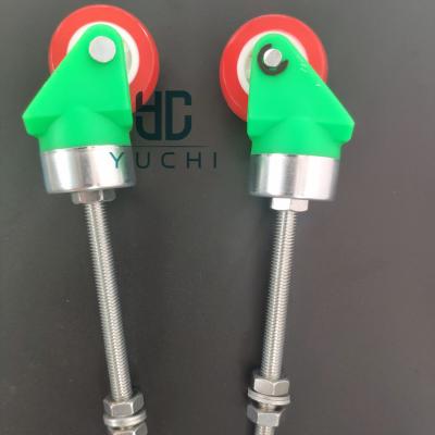 China Industrial Caster Wheels φ38×M8×100 for Glass Machinery - 14mm Width, 30mm Screw Length, Customizable for sale