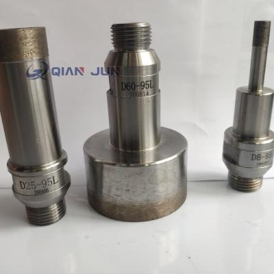 China 60mm Diamond Core Drill Bit with Thread Shank for Glass & Ceramic Tiles - 3-200mm Custom Sizes for sale