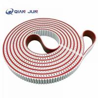 China High Torque HTD 3M 5M Red Rubber Coated Timing Belts for Glass Machinery ±0.05mm Precision for sale