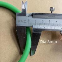 China Green O-Ring PU Round Driving Belt 6mm-20mm Diameter for Glass Tempering Furnace Ceramic Rollers for sale